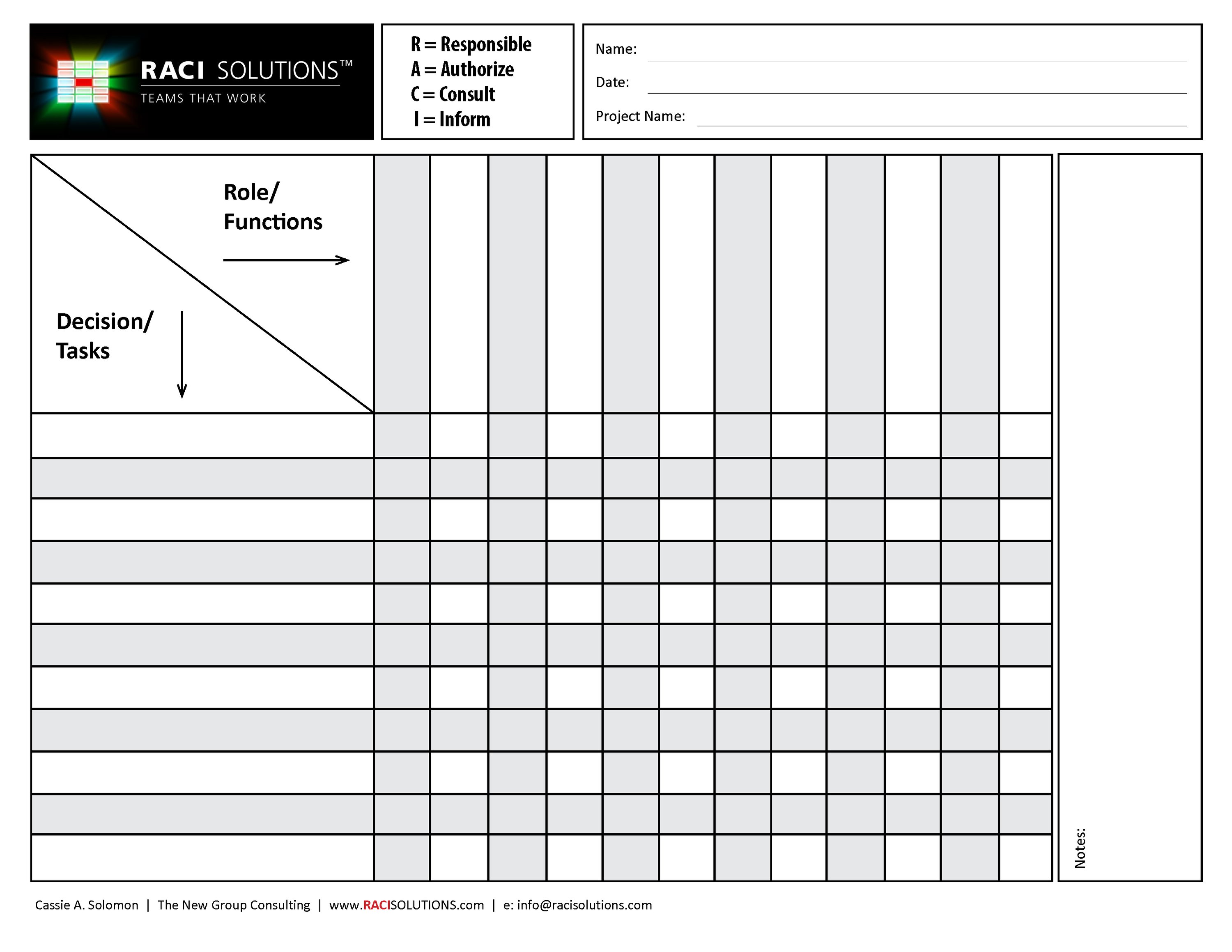 Get Your Free RACI Matrix Template | RACI Solutions
